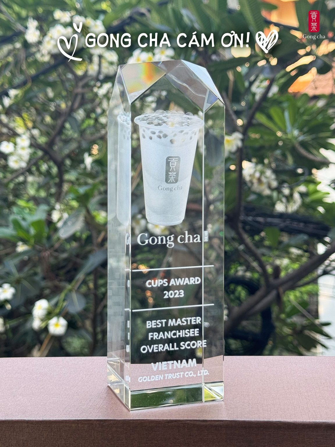 Gong Cha Vietnam is honored to receive the C.U.P.S award - Pau Jar Group